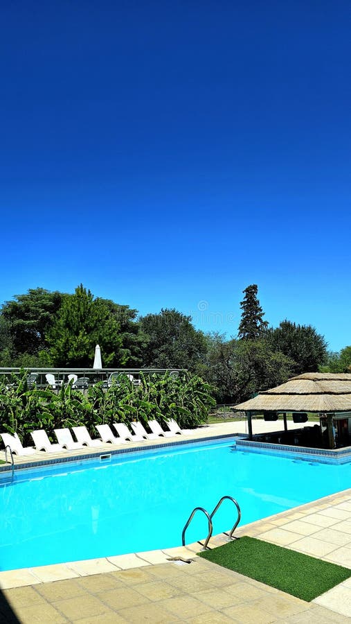 Summertime pool relax stock photo. Image of home, nice - 272725128