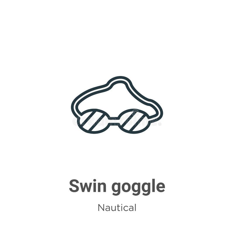 Swin Goggle Outline Vector Icon. Thin Line Black Swin Goggle Icon, Flat ...