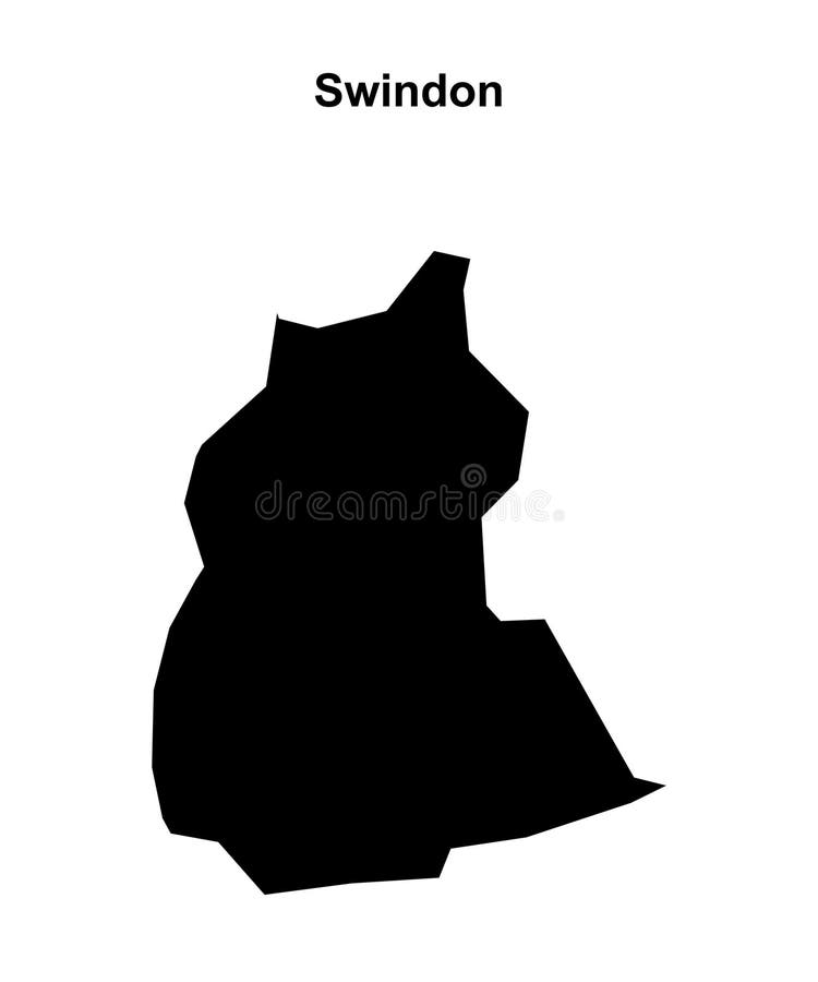 Swindon outline map stock vector. Illustration of great - 360364529