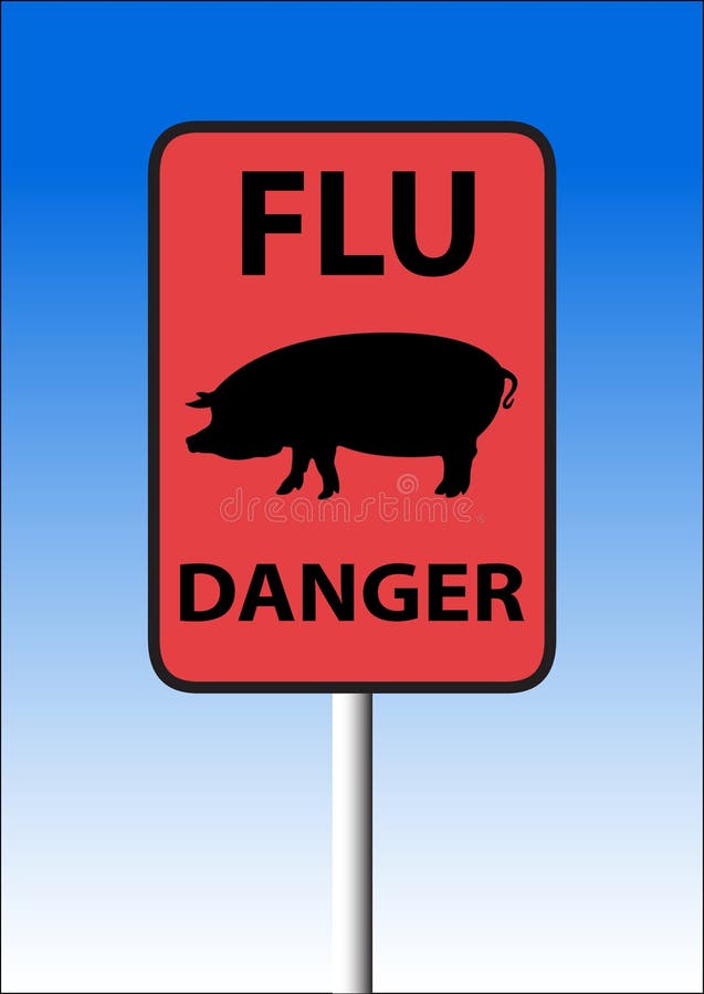 Swine flu warning sign stock illustration. Illustration of outbreak ...
