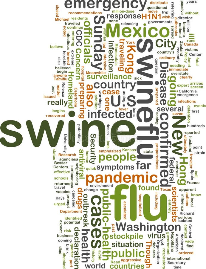 Swine flu wordcloud stock illustration. Illustration of strain - 9164699