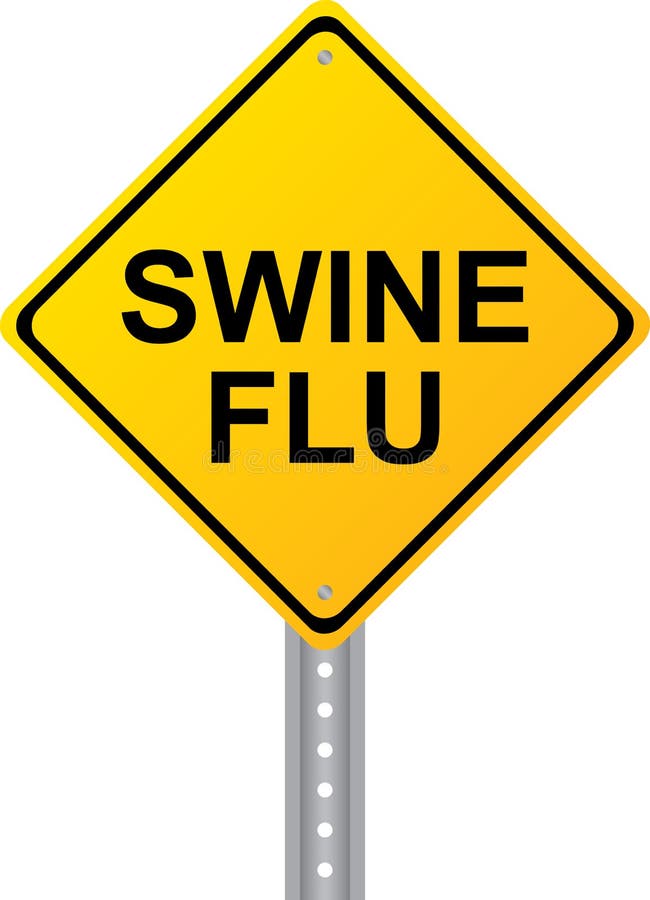Swine Flu Yellow Road Sign Vector Stock Illustration - Illustration of ...