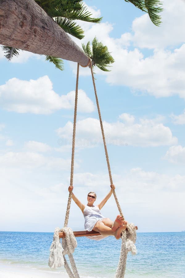 Sea swing stock image. Image of anticipant, leaf, ocean - 1966811