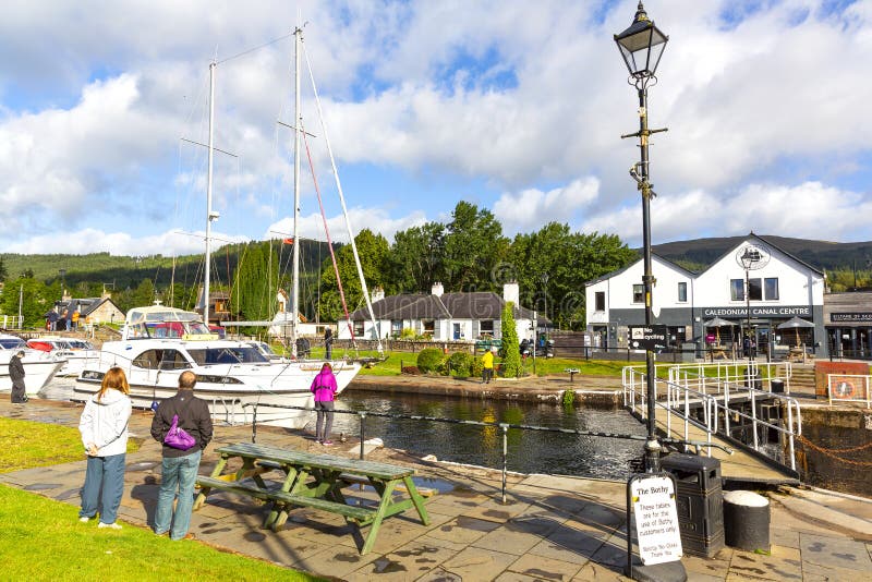 Swing Bridge and Locks in Fort Augustus Editorial Image - Image of ...