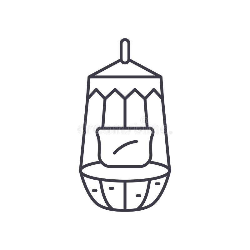 Swing Chair Icon, Linear Isolated Illustration, Thin Line Vector, Web ...