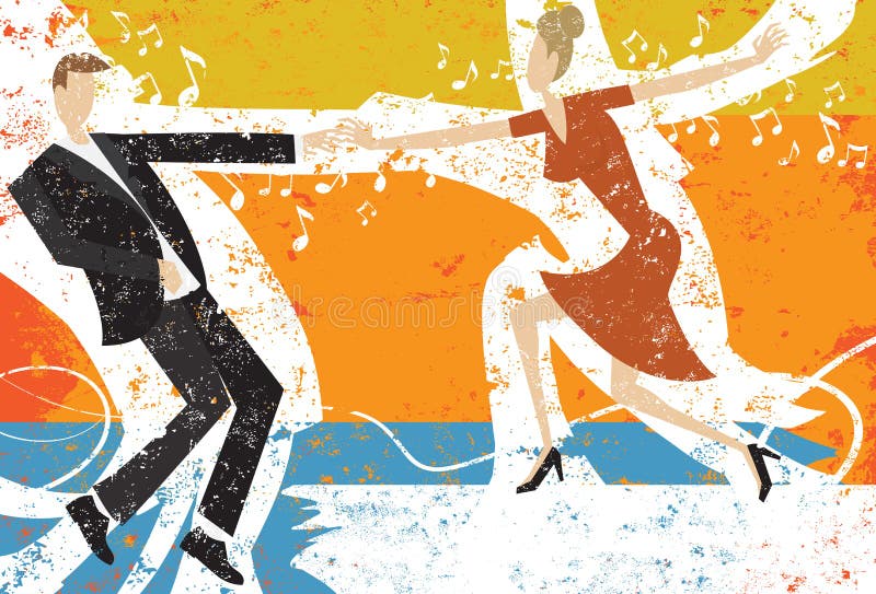 Swing Dancers stock vector. Illustration of happiness - 58098215