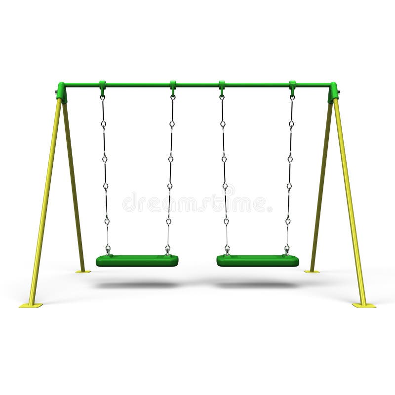 Swing Front View stock illustration. Illustration of playground - 32596747