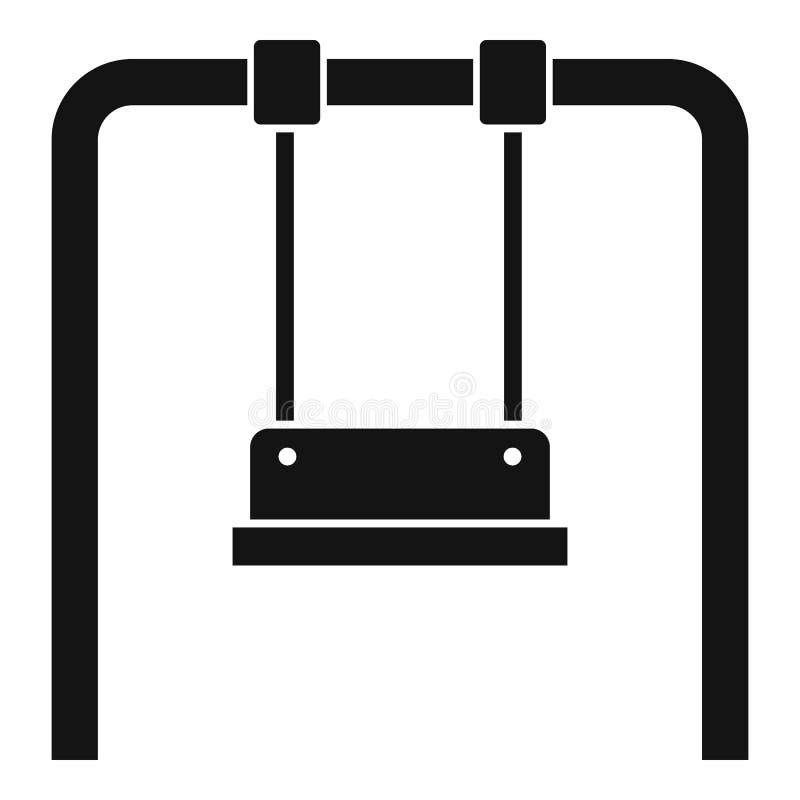 Swing icon, simple style stock vector. Illustration of horizontal ...