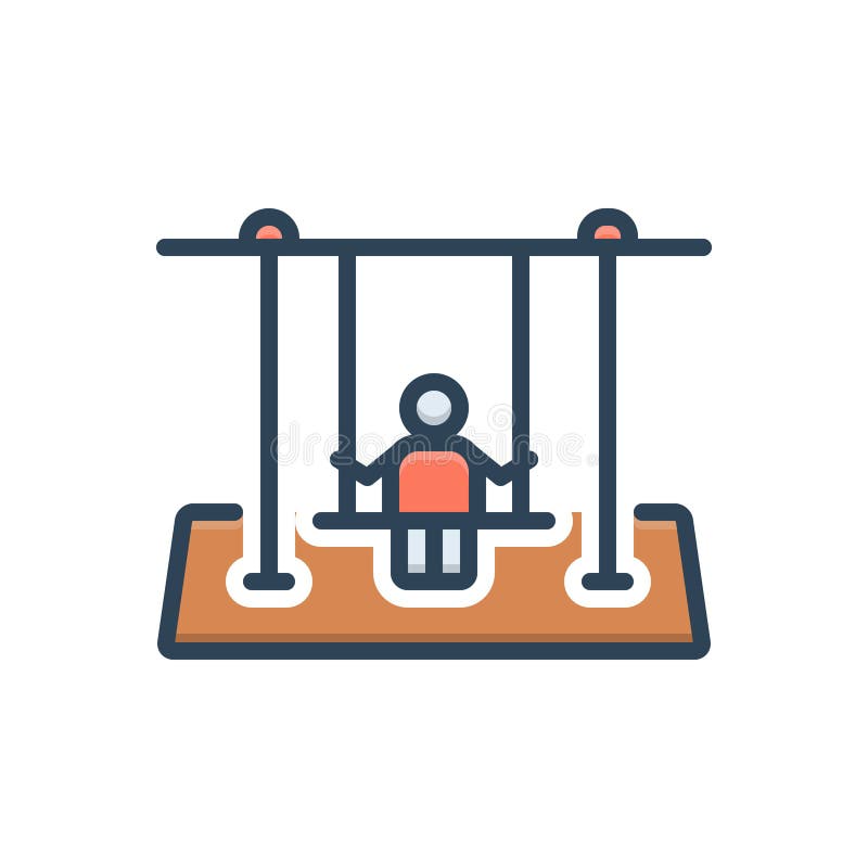 Color Illustration Icon for Swing, Cheerful and Motion Stock Vector ...