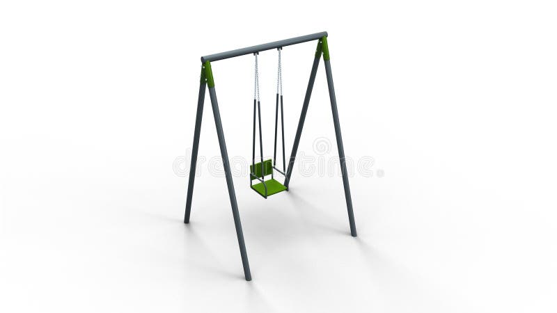 Swing 3d Illustration Render Stock Illustration - Illustration of ...