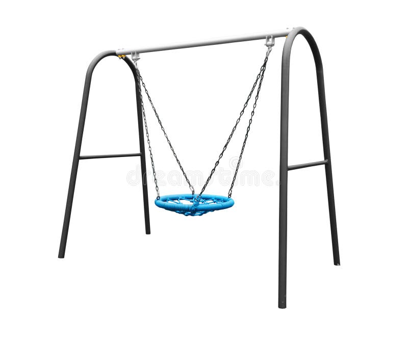 Swing isolated on white stock photo. Image of childhood - 165643182
