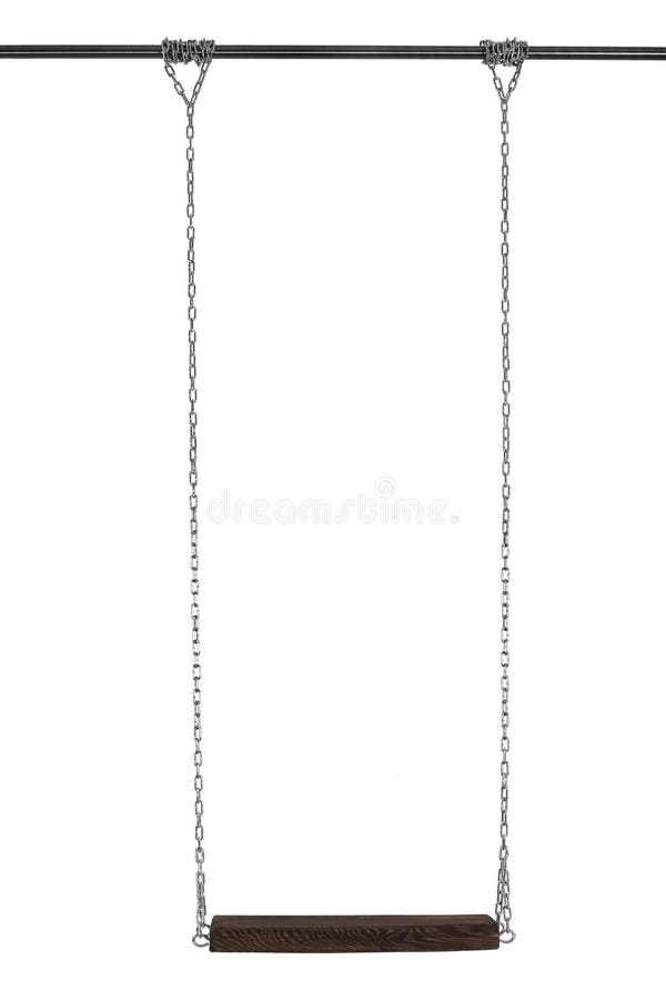 A Swing Isolation on a White Background Stock Image - Image of chain ...