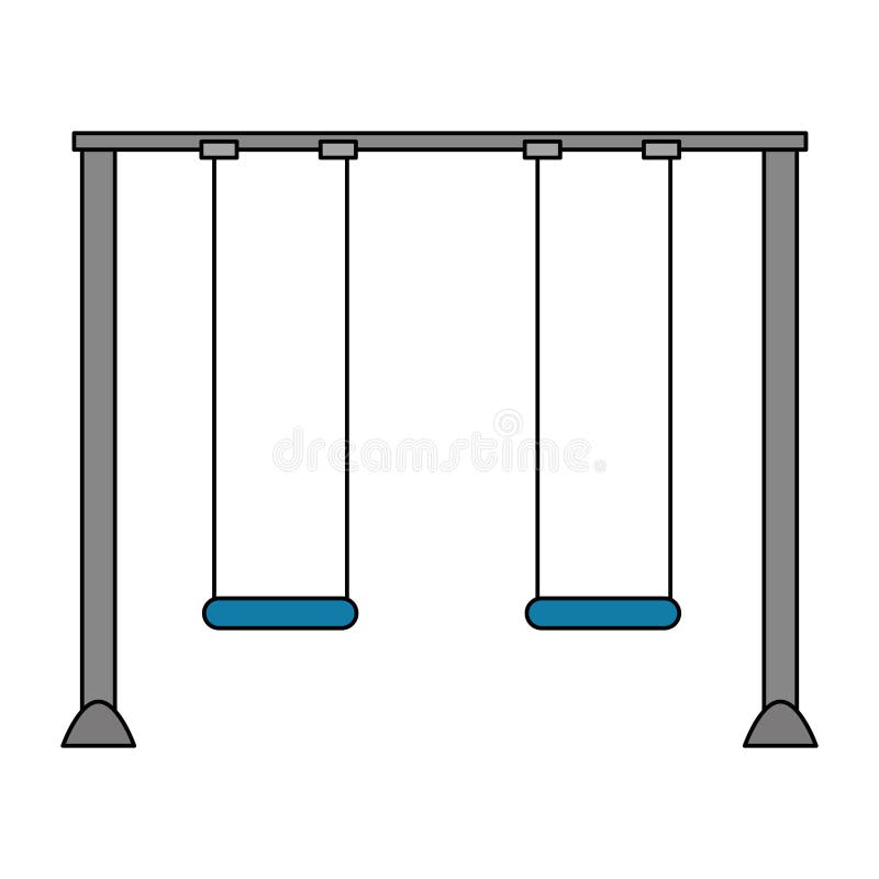 Swing Park Playground Hanging Stock Vector - Illustration of childhood ...