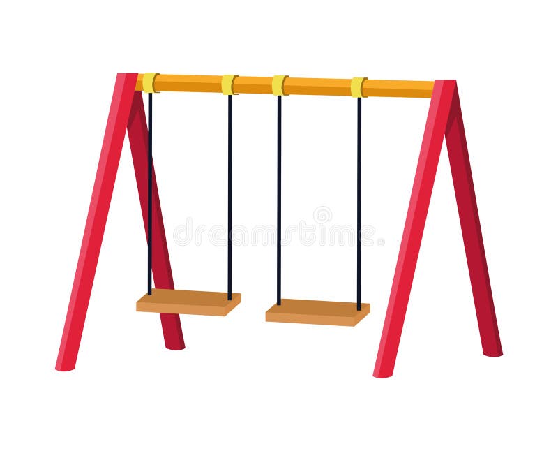 Swing park icon stock vector. Illustration of play, happiness - 213824637