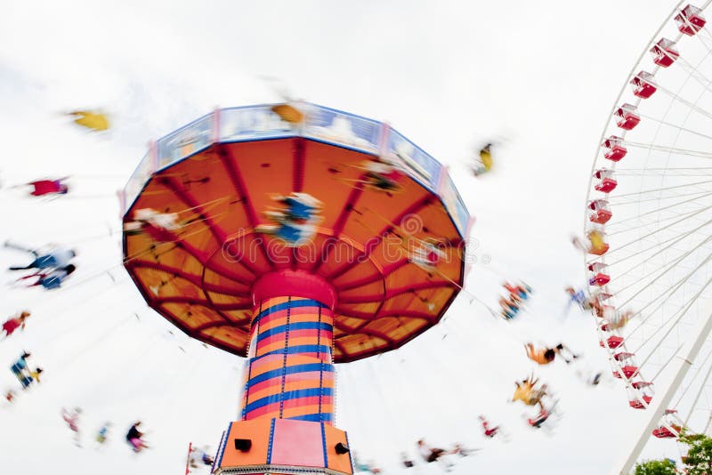 Swing ride at fair stock image. Image of relaxation, kids - 43744947