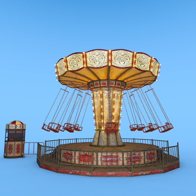 Swing ride stock photo. Image of family, theme, park - 80170872