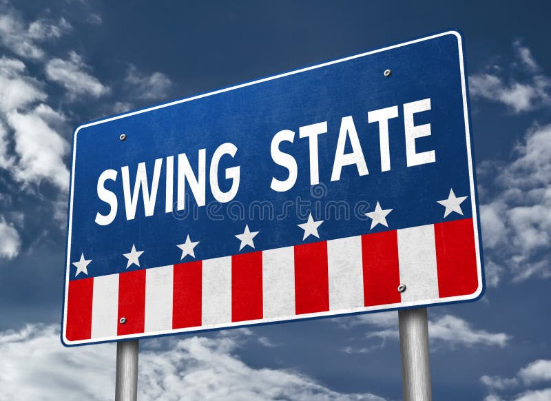 Swing State Tries To Gain Votes Stock Illustration - Illustration of ...