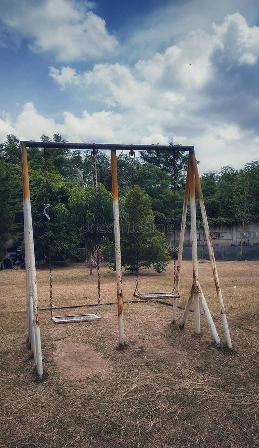 Swing under the sun stock photo. Image of tree, wood - 267627116