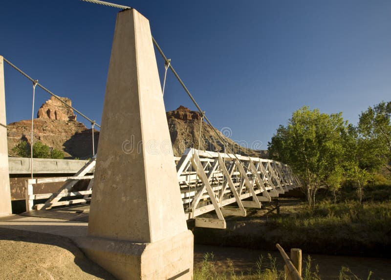 Swinging Bridge stock image. Image of erosion, plateau - 7636167