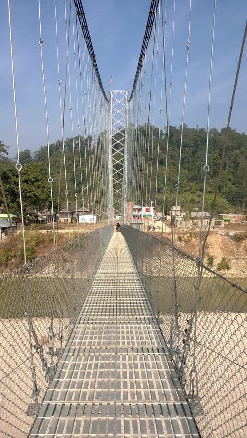 Swinging Footbridge stock photo. Image of swinging, stream - 46565840