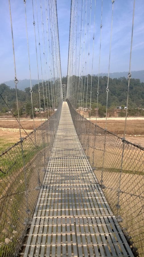 Swinging Footbridge stock photo. Image of creek, water - 46565846