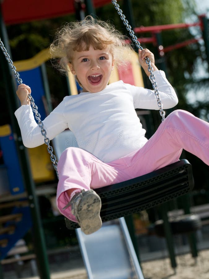 Happy spinning girl stock image. Image of merry, action - 1100947