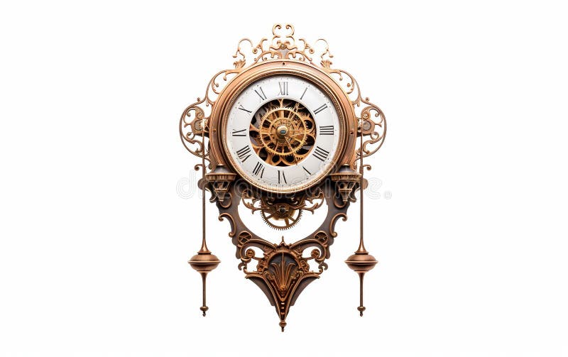Swinging Pendulum Clock Isolated on Transparent Background, Stock ...