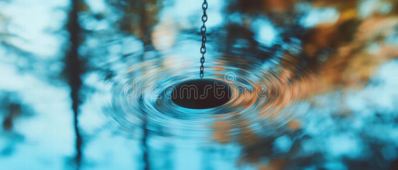 Swinging Pendulum Creates Blurred Motion in Long Exposure with Smooth ...