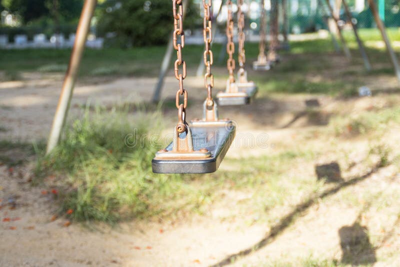 Swings for sit in the park stock image. Image of child - 189623679