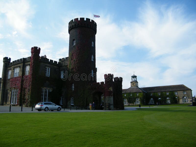 Swinton Castle stock photo. Image of woman, hotel, grass - 79515006