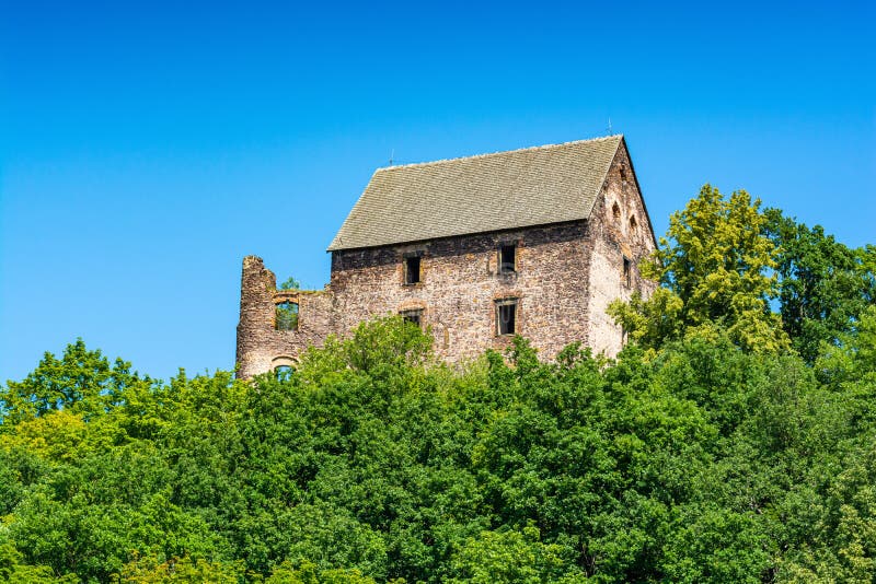 Swiny, Poland - August 08, 2021. Ruin of Swiny Castle in Poland in ...