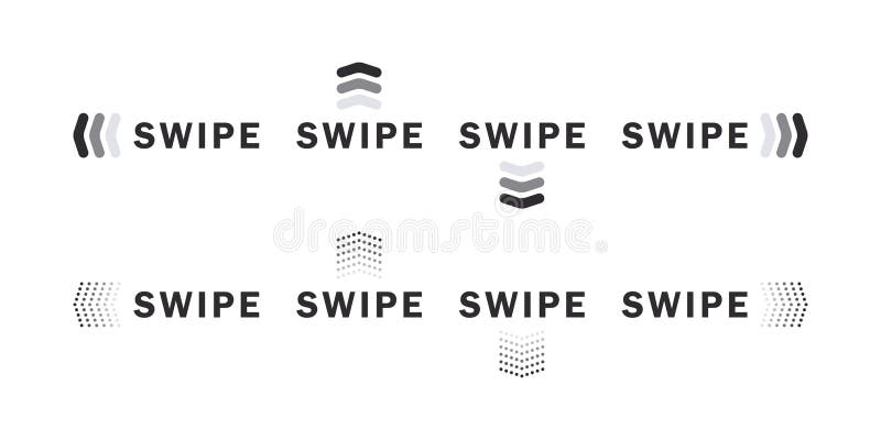 Swipe Arrows Icons. Swipe Button Symbols. Scrolling Slide Icons Stock ...
