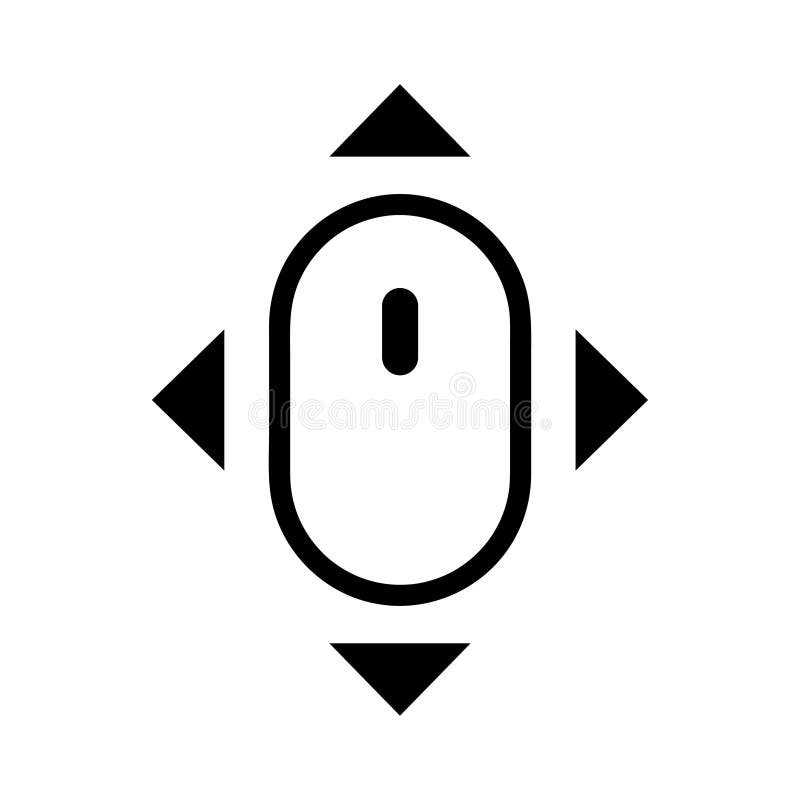 Swipe Computer Mouse Line Icon. Scrolling Computer Mouse. Pointer Icon ...