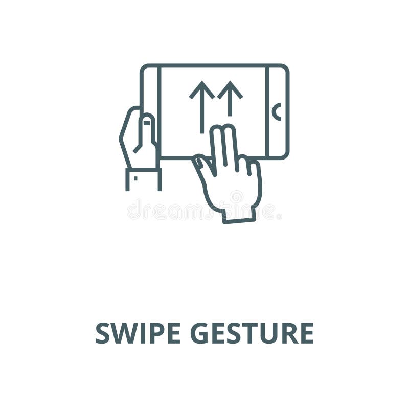 Swipe Gesture Vector Line Icon, Linear Concept, Outline Sign, Symbol ... Swipe Gesture Vector Line Icon, Linear Concept, Outline Sign, Symbol ...