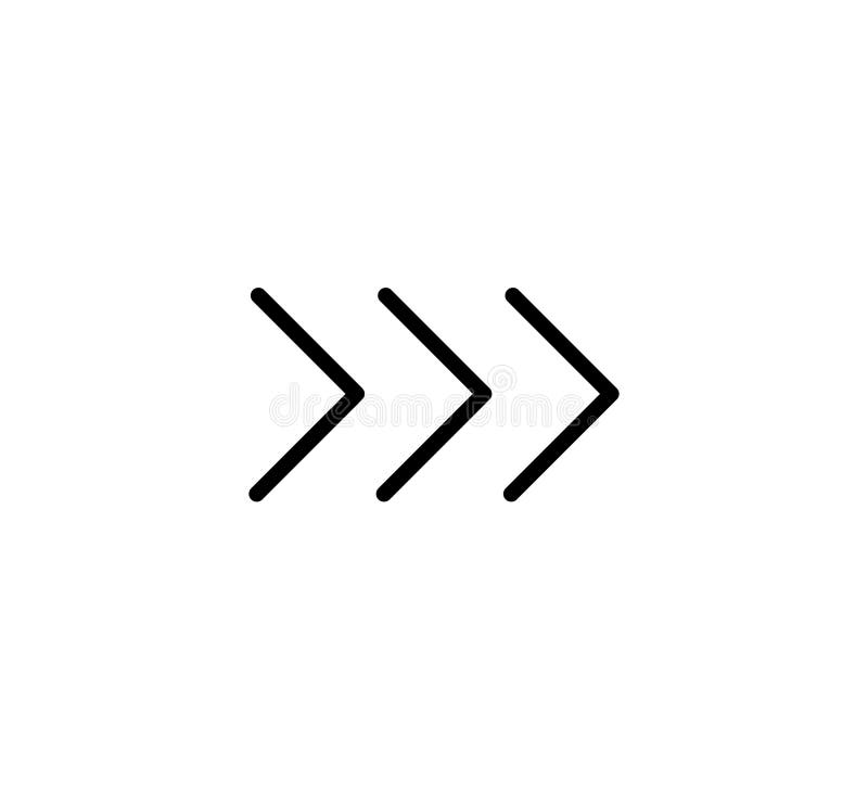 Swipe Icon. Arrow Button Symbol. Triangle Arrow Right. Abstract Scroll ...