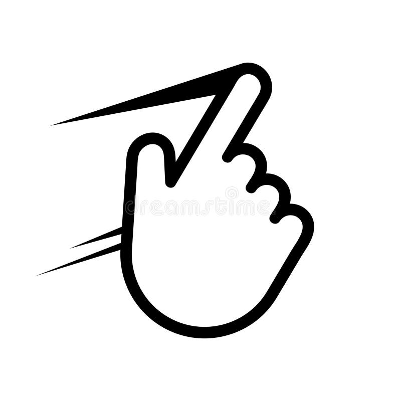 Swipe icon. Hand swiping stock illustration. Illustration of interface ...