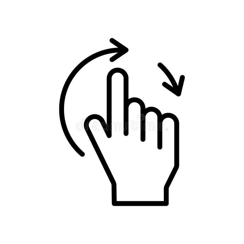 Swipe Icon Vector Sign and Symbol Isolated on White Background Stock ...