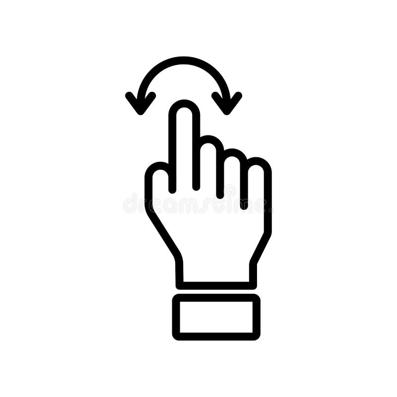 Swipe Icon Vector Sign and Symbol Isolated on White Background Stock ...