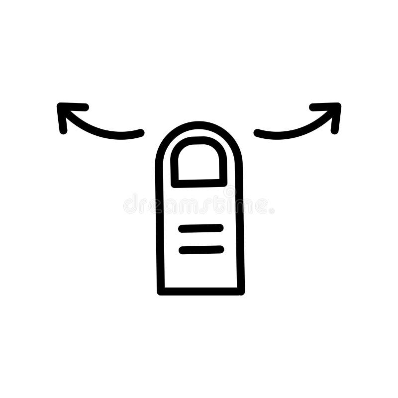 Swipe Icon Vector Sign and Symbol Isolated on White Background Stock ...