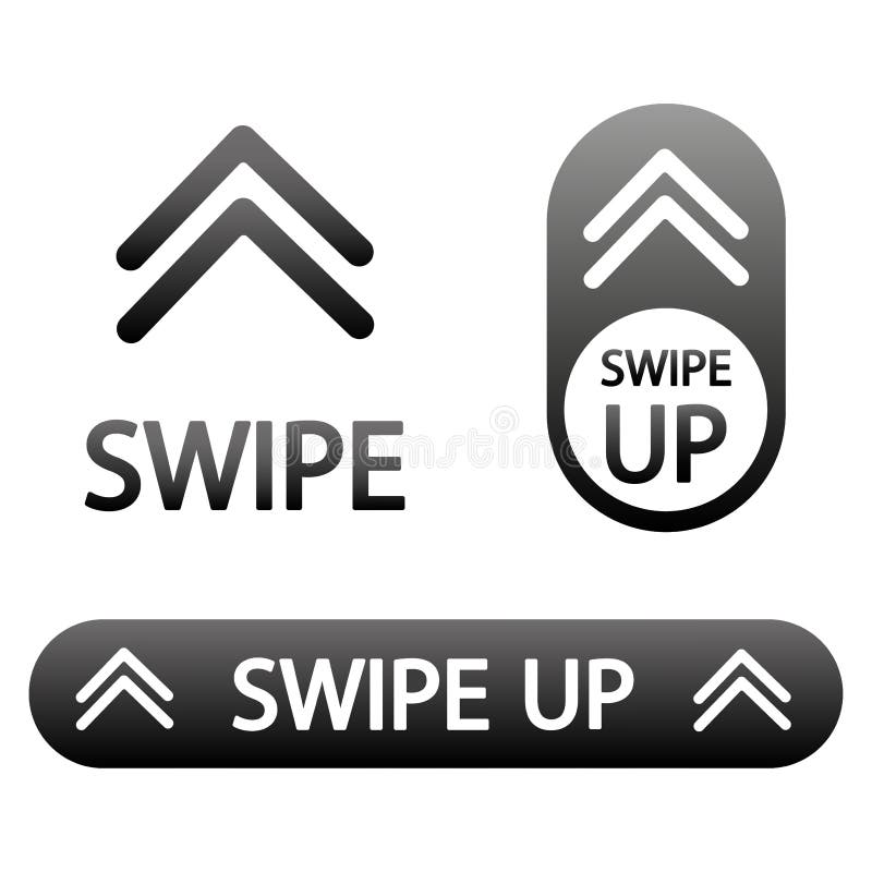 Swipe Up Icons. Arrow Icons Stock Vector - Illustration of fashion ...