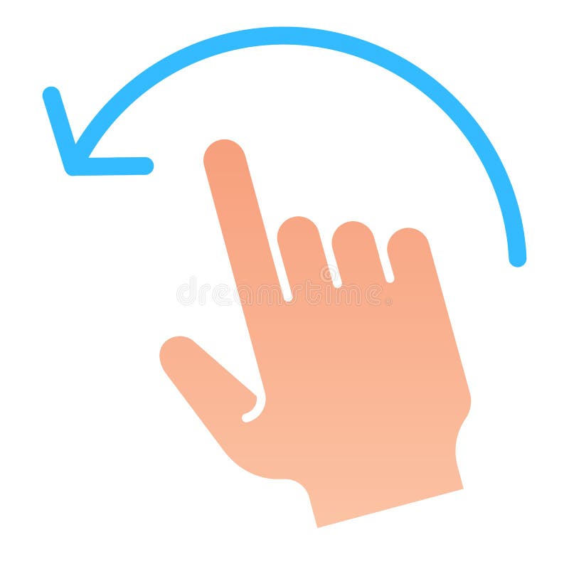 Swipe Left Flat Icon. Flick Left Vector Illustration Isolated on White ...