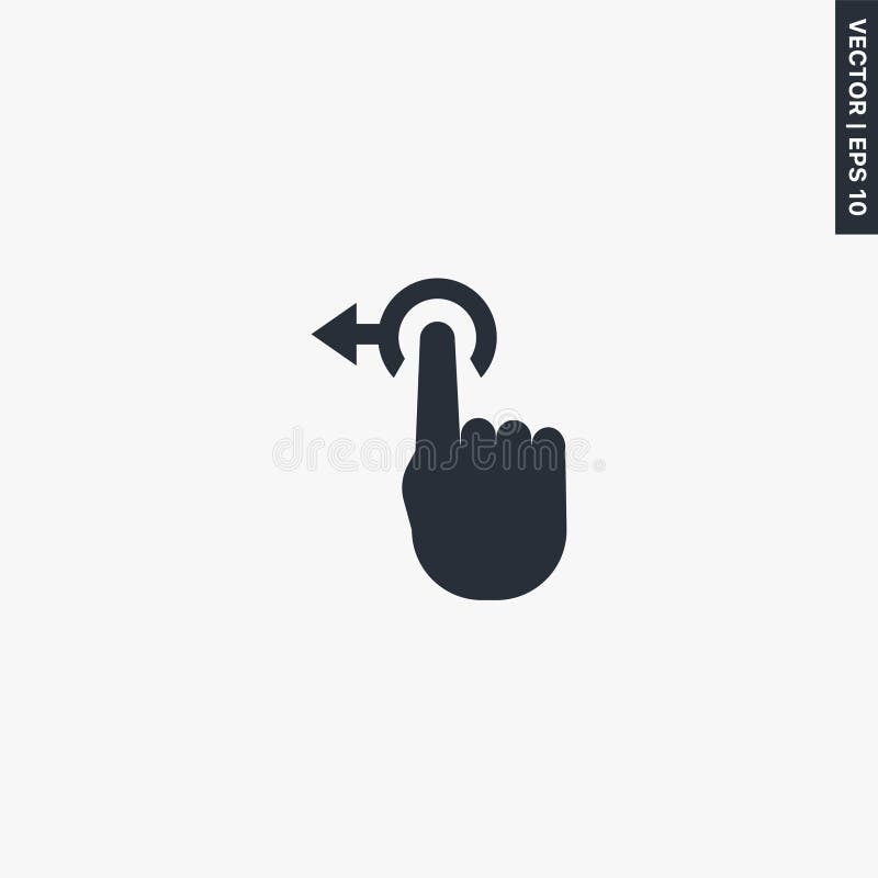 Swipe left icon stock vector. Illustration of multitouch - 170359167