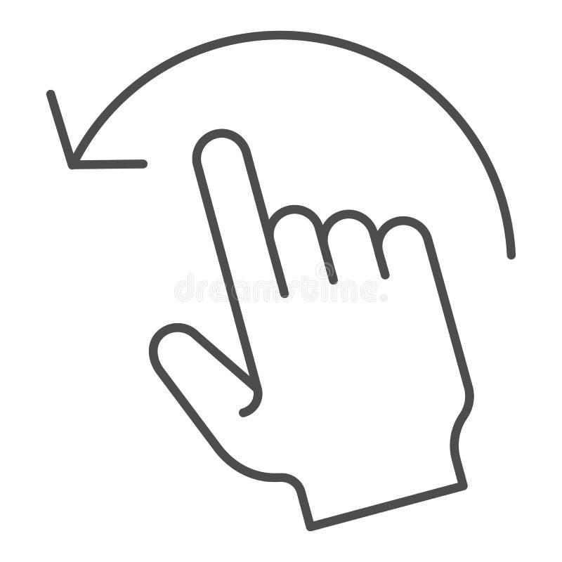 Swipe Left Thin Line Icon. Flick Left Vector Illustration Isolated On ... Swipe Left Thin Line Icon. Flick Left Vector Illustration Isolated On ...