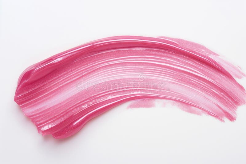 A Swipe of Pink Lip Gloss on a White Background. Stock Photo - Image of ...