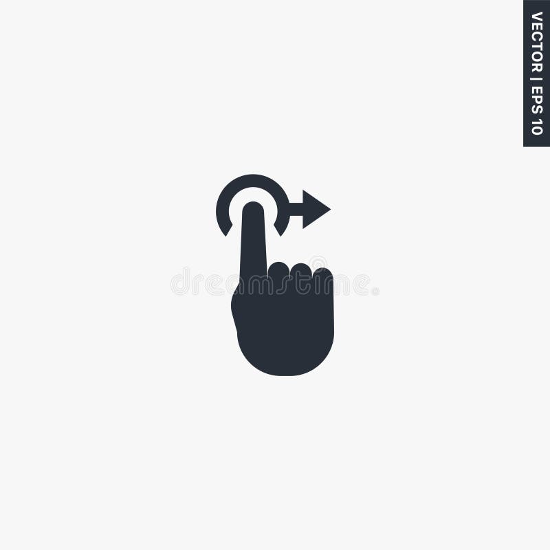Swipe Right Vector Icon, Slide Finger Illustration Symbol. Unlock Phone ... Swipe Right Vector Icon, Slide Finger Illustration Symbol. Unlock Phone ...