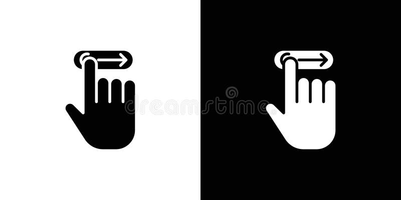 Swipe Right Icon Linear Logo Isolated Stock Vector - Illustration of ...