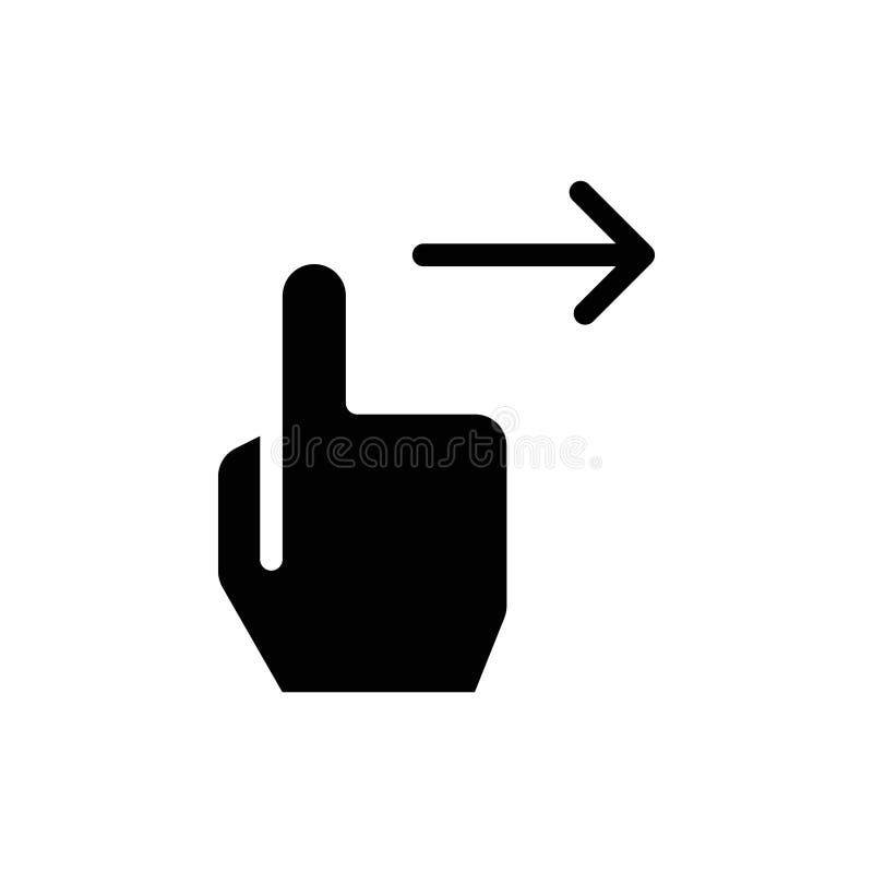 Swipe Right Icon Web Design in Vector Stock Vector - Illustration of ...