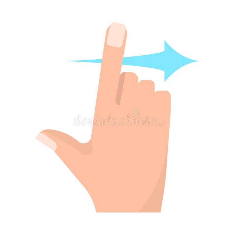 Swipe Right Touch Screen Gestures Vector Illustration Stock Vector ...