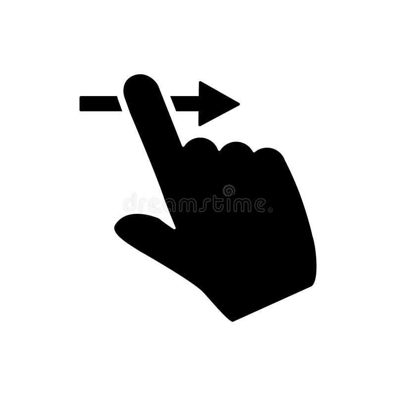 Swipe Right Vector Icon, Slide Finger Illustration Symbol. Unlock Phone ... Swipe Right Vector Icon, Slide Finger Illustration Symbol. Unlock Phone ...