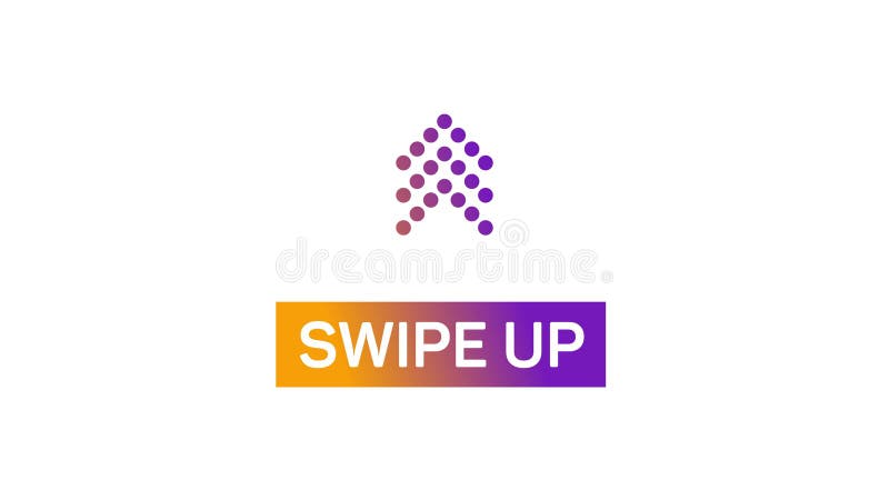 Swipe Up, Arrow Up Buttons Colorful Gradient. Alpha Channel without Background. Swipe Up ...